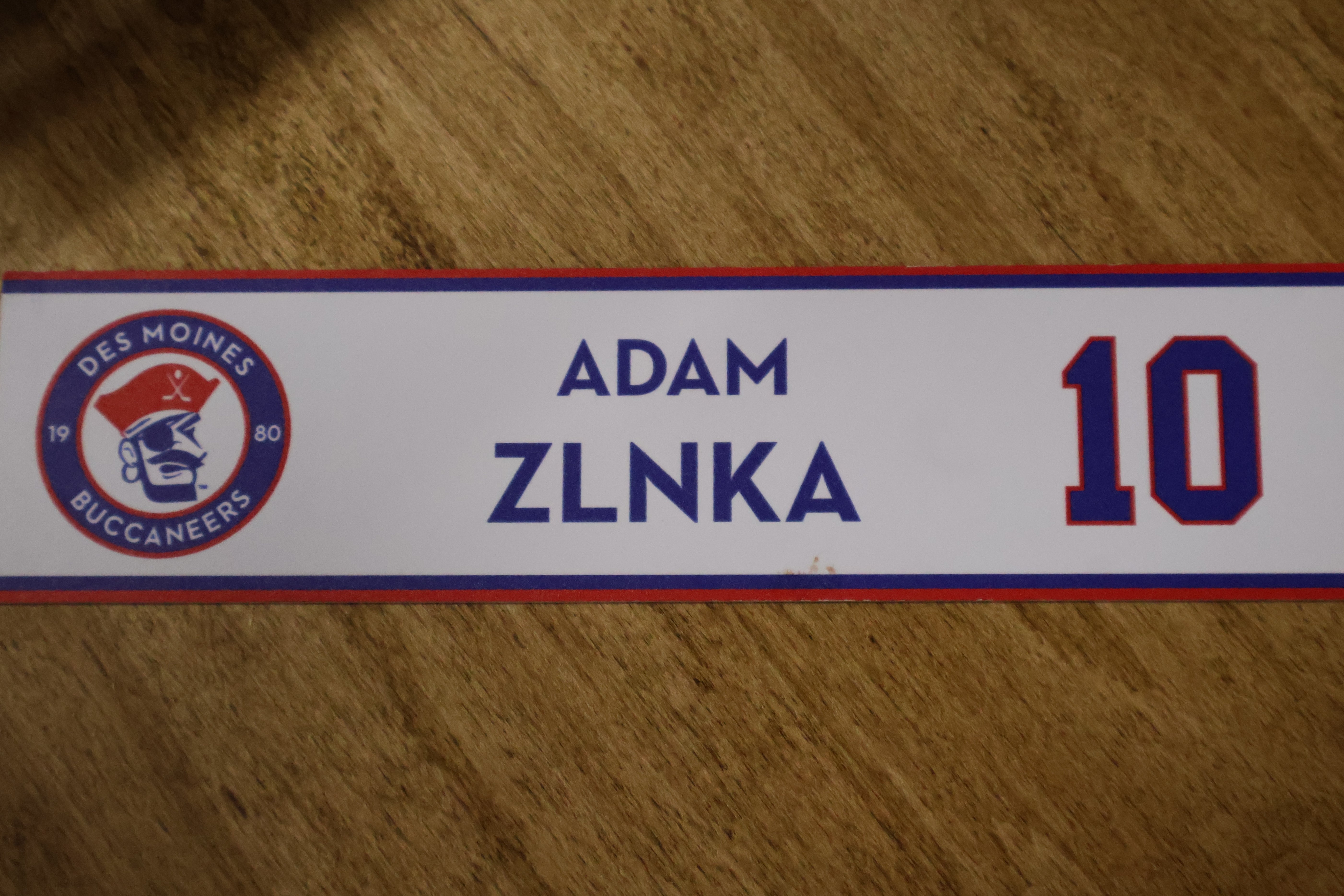 Adam Zlnka Name Plate – Bucs Galley